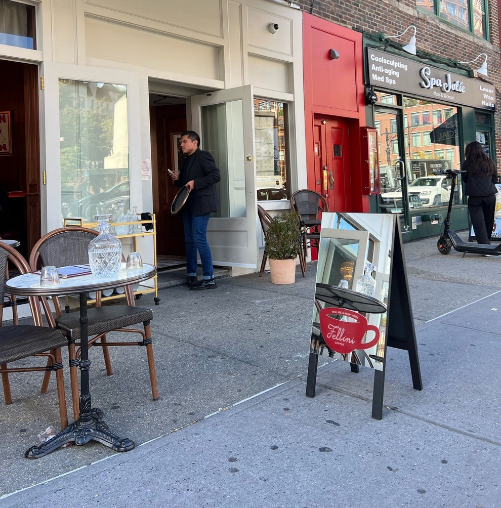 #001 Mirrored A-Frame Sandwich Board Sign – Signs and Mirrors