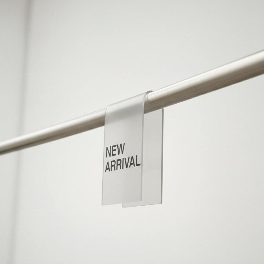 Transparent Acrylic Clothing Rack Sign Clip I Colorful Retail Display ...