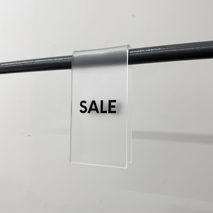 Transparent Acrylic Clothing Rack Sign Clip I Colorful Retail Display ...