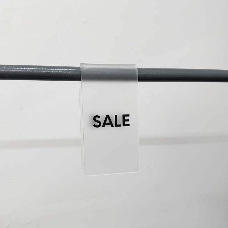 Transparent Acrylic Clothing Rack Sign Clip I Colorful Retail Display ...