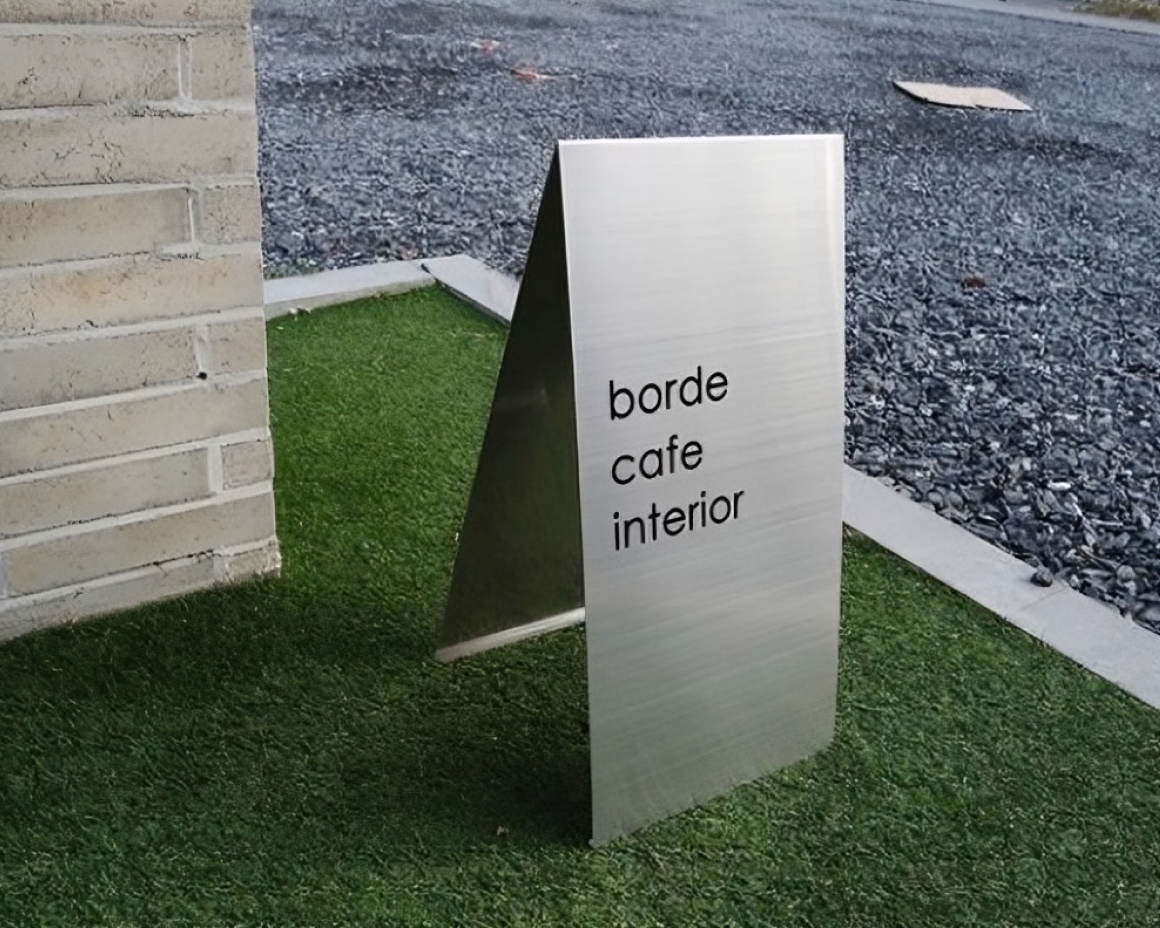 #2 Stainless Steel A-Frame Sidewalk Sign – Signs and Mirrors