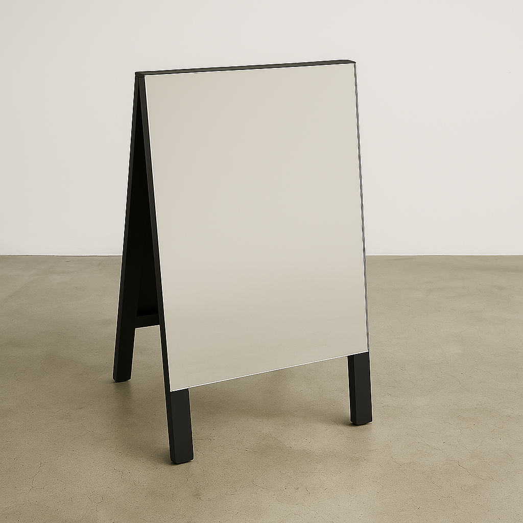 Mirrored A-Frame Sandwich Board Sign | Custom Signage – Signs and Mirrors