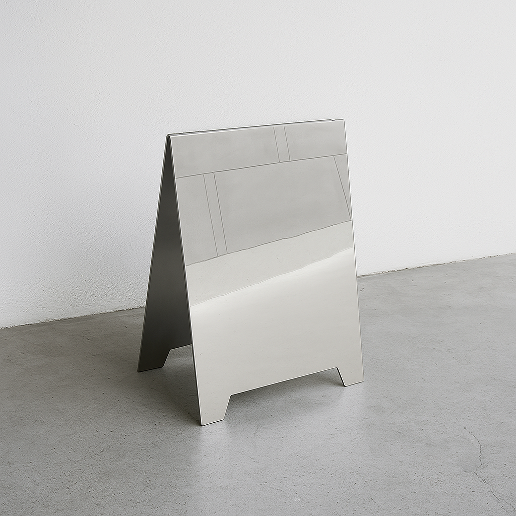 #005 - Mirrored Acrylic A-Frame Sandwich Board Sign – Signs and Mirrors