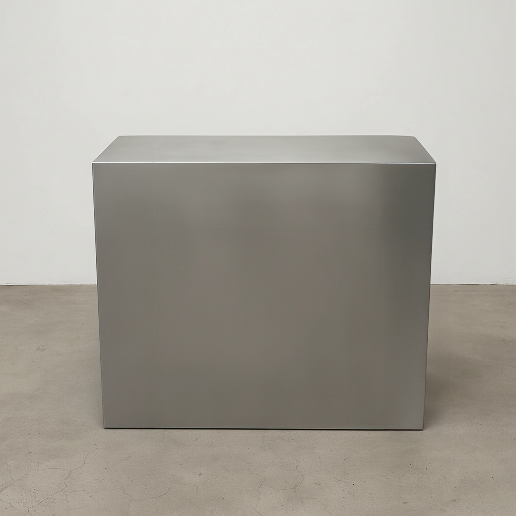 Stainless Steel Front Desk Rectangle | Modern Reception Desk – Signs ...