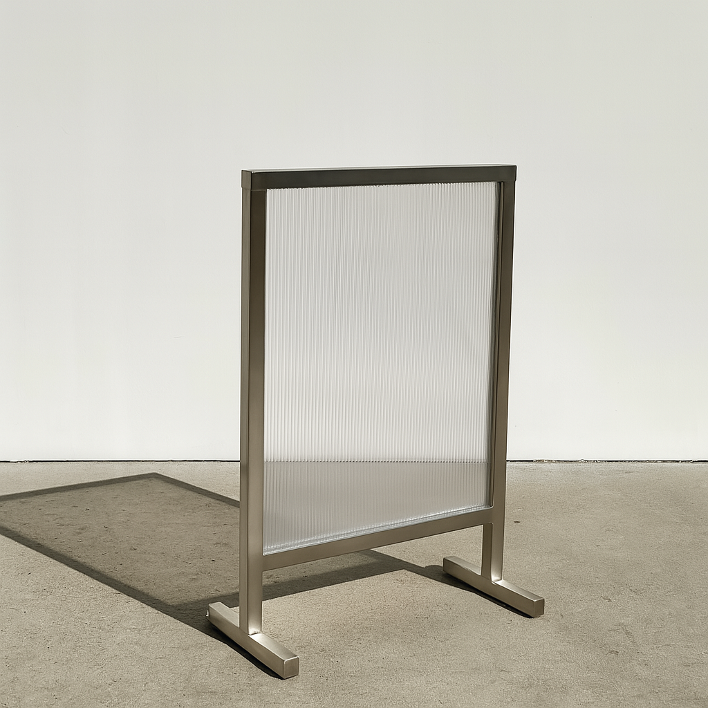 #007 - Textured Insert Brushed Stainless Steel Upright Sign – Signs and ...