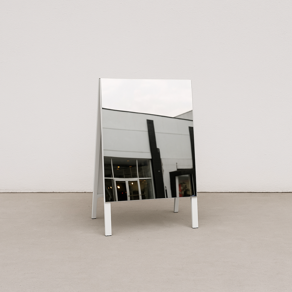 Mirrored A-Frame Sandwich Board Sign | Custom Signage – Signs and Mirrors
