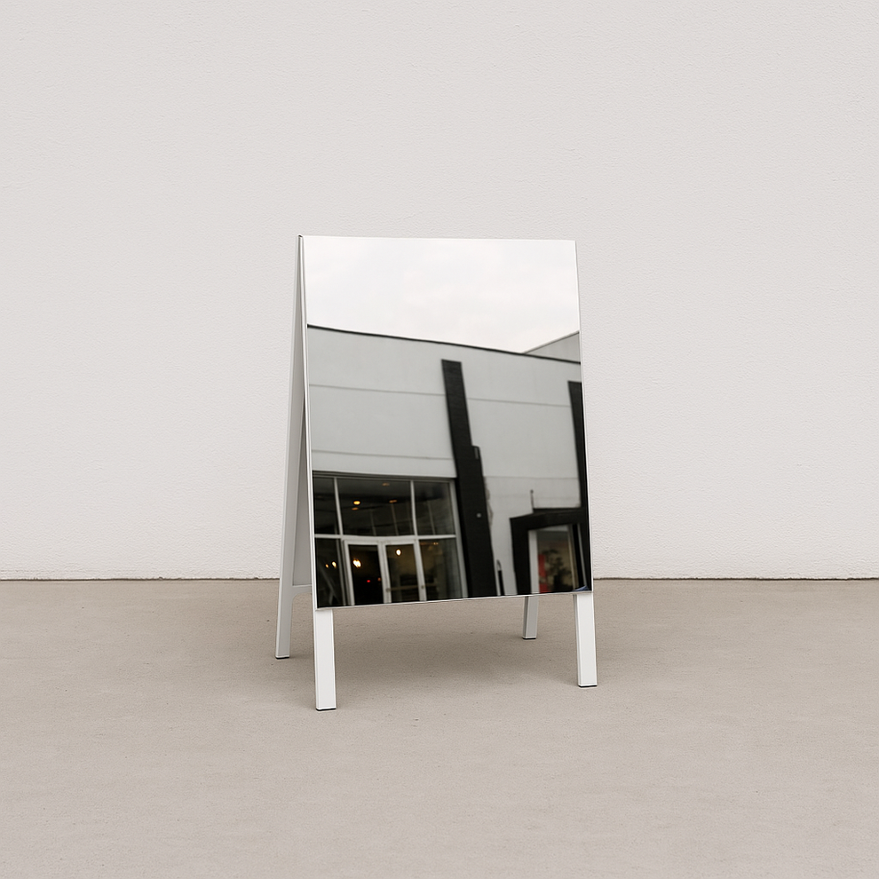#001 - Mirrored A-Frame Sandwich Board Sign – Signs and Mirrors