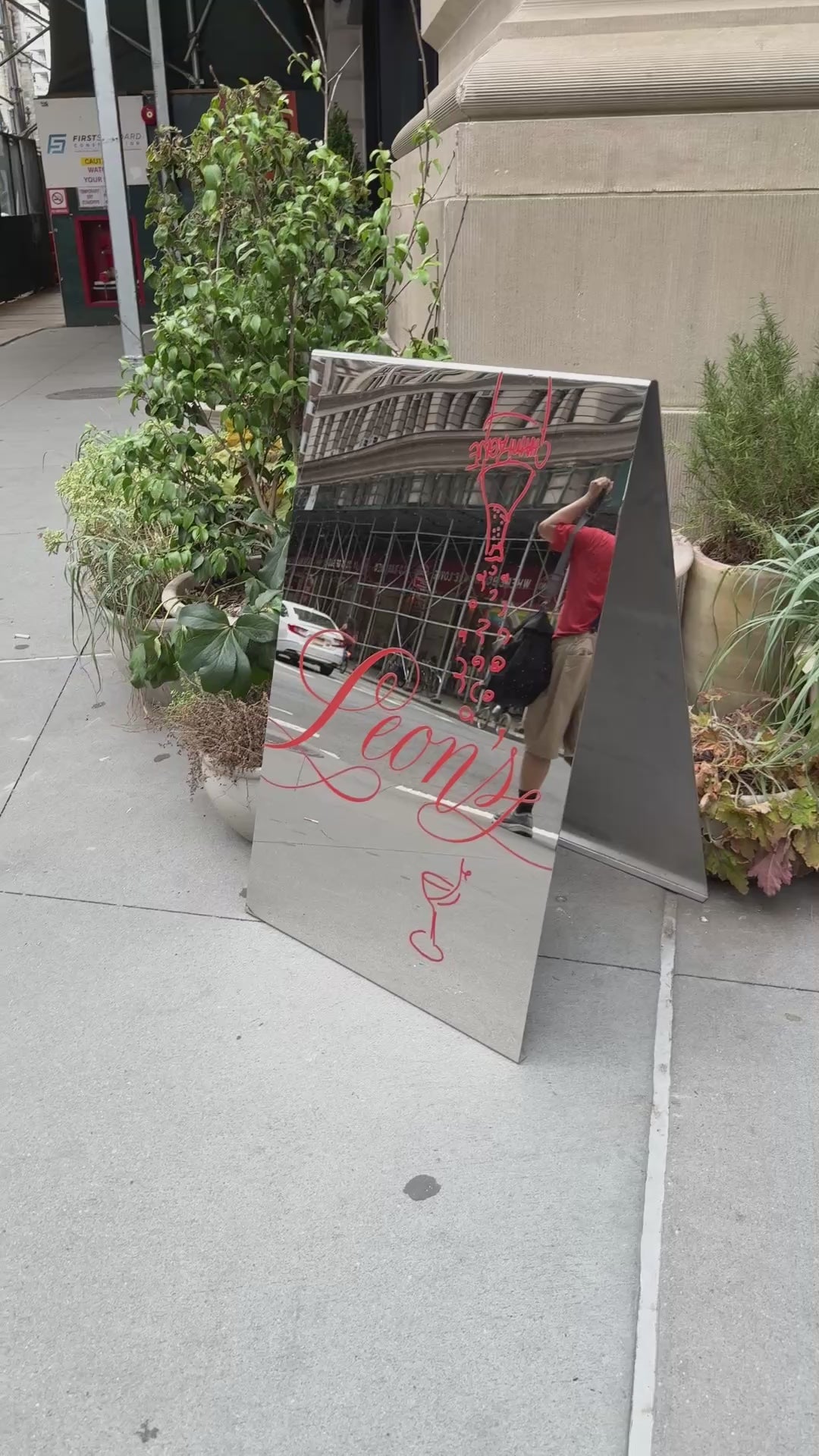Mirrored Stainless Steel A-Frame Sidewalk Sign | Premium 304 Steel ...