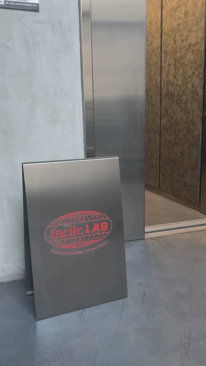 Brushed Stainless Steel A-Frame Sidewalk Sign | Premium 304 Steel Sign ...